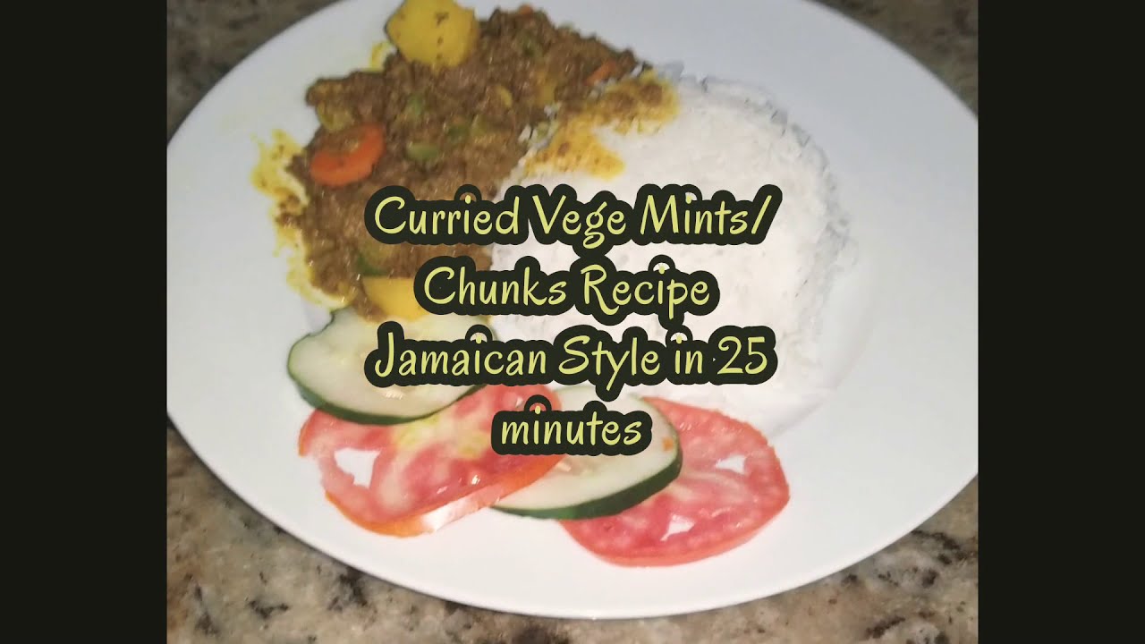 Curried Veggie Mince /Chunks Recipe Jamaican Style - YouTube