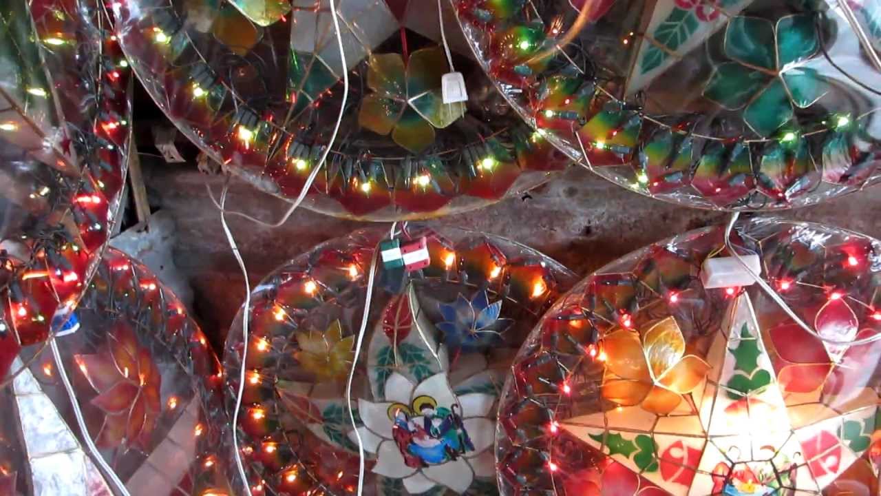 Capiz Shell Christmas Parols in the Philippines - YouTube