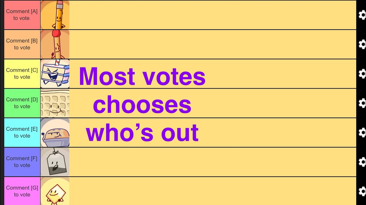 Bfdi viewer voting 6: New vote record! (Comments fixed) - YouTube