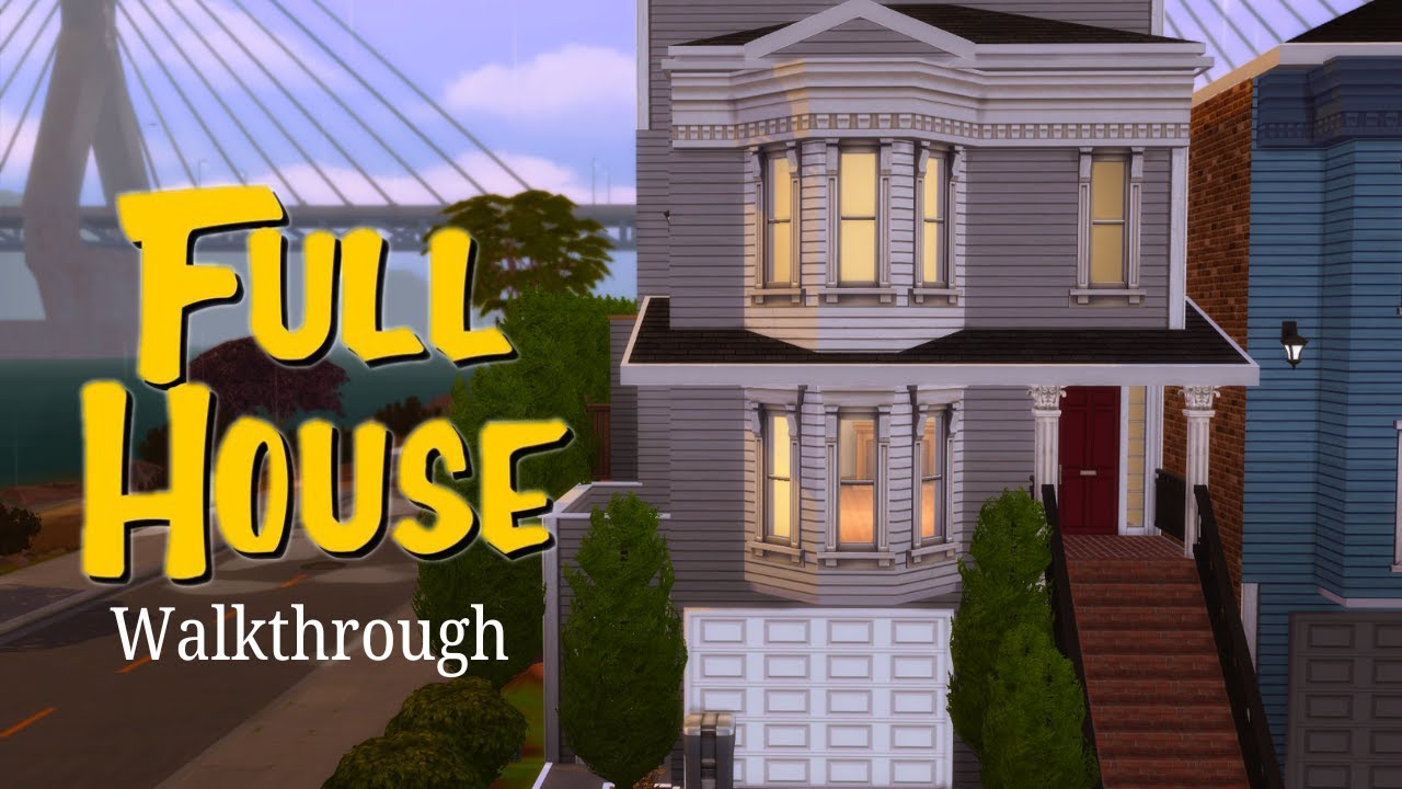 Sims 4: "Full House" Home Tour (Unfurnished Version) - YouTube