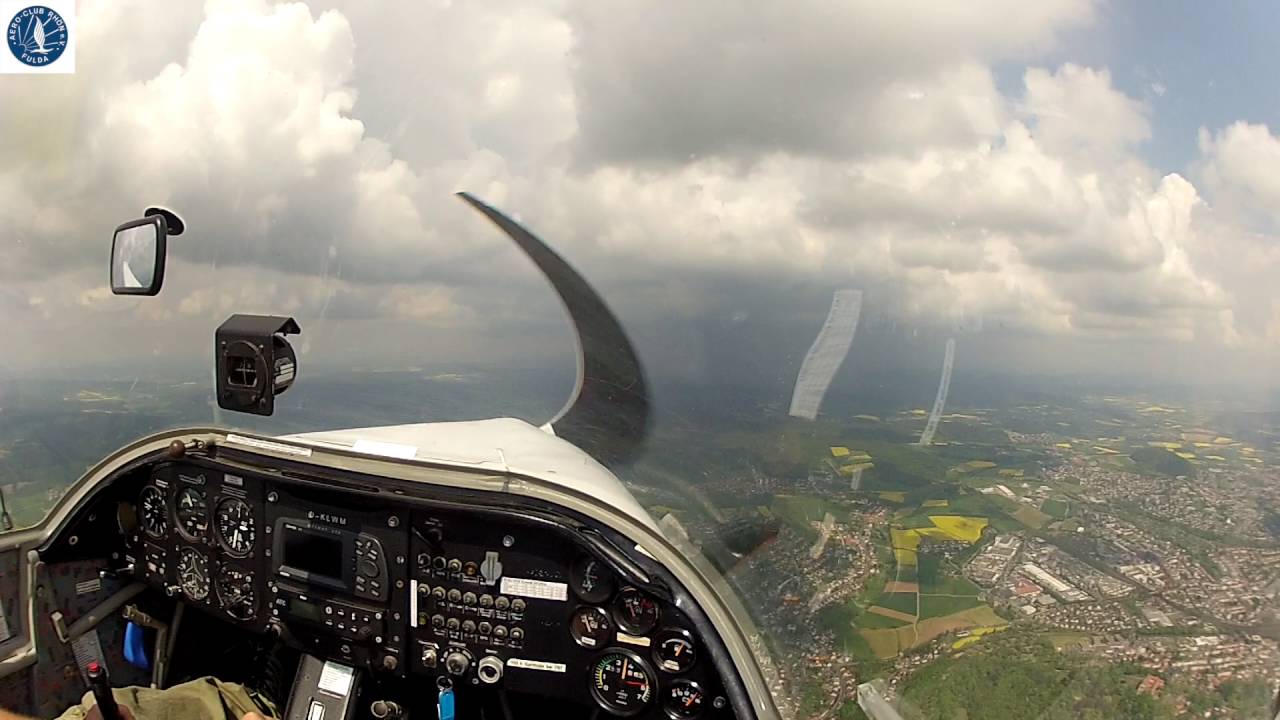 Short Flight with Scheibe Falke SF 25 C in May - YouTube