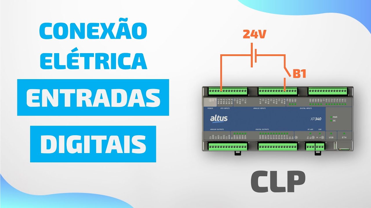 Conexão Elétrica das Entradas Digitais do CLP | Automação industrial ...