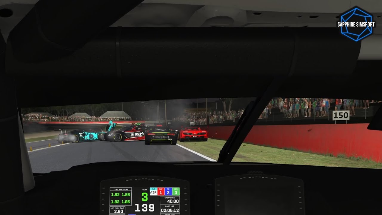 2024 iRacing Bathurst 12 Hour Opening stint highlights - YouTube