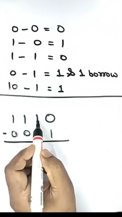 Subtraction of Binary numbers - YouTube