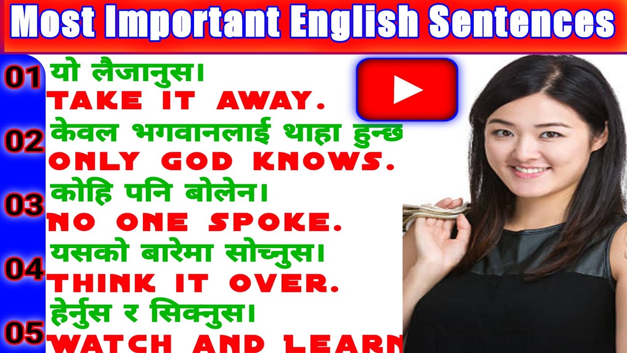 Fluent English Speaking Practice with Daily Use Nepali Meanings | Hamro ...