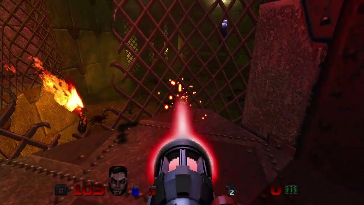 Brutal Doom 64 v2 666 - Map02 Terraformer improvements - YouTube