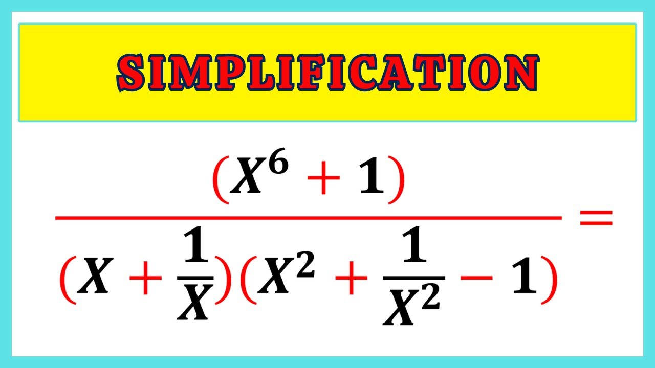 Amazing Math Simplification | can you Simplify this equation to One ...