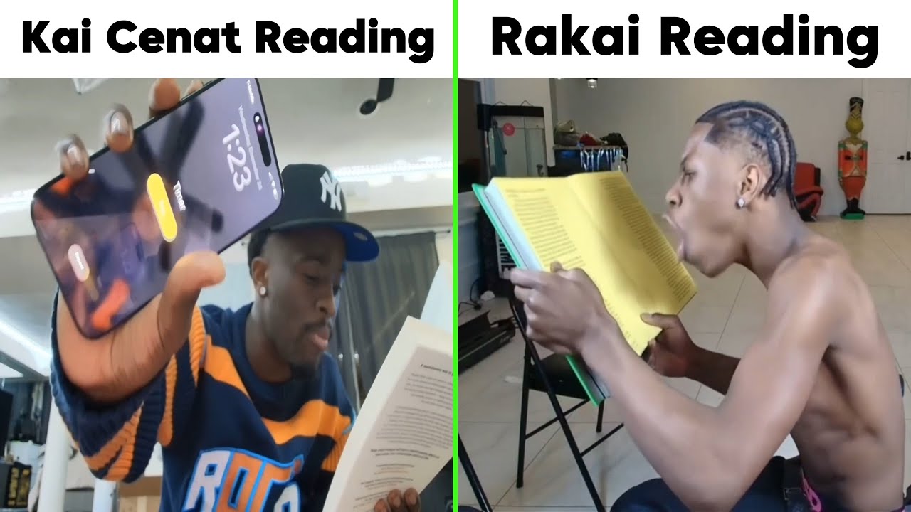 Kai Cenat Reading Book Meme vs Rakai Reading Book - YouTube
