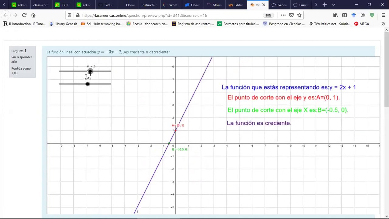 Función creciente/decreciente y rectas paralelass - YouTube