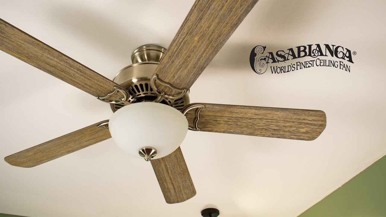 54" Brushed Nickel Casablanca Panama DC Ceiling Fan - YouTube