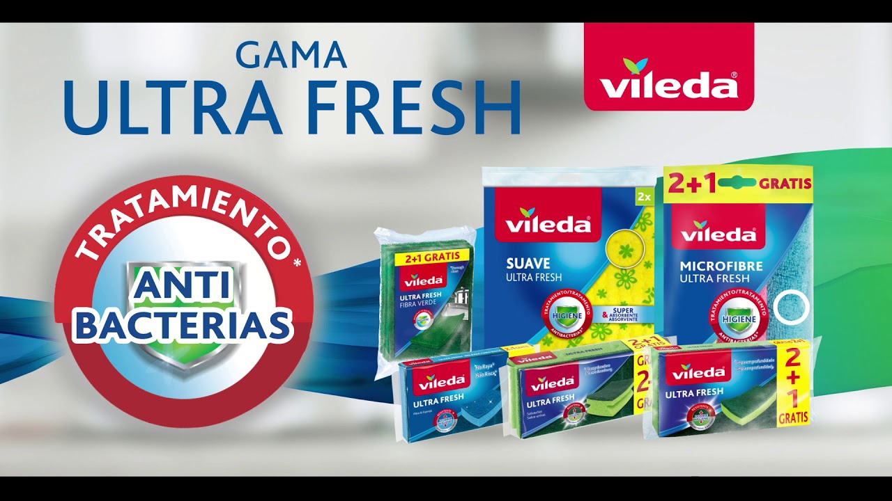 Vileda Ultra Fresh, con tratamiento antibacterias - YouTube