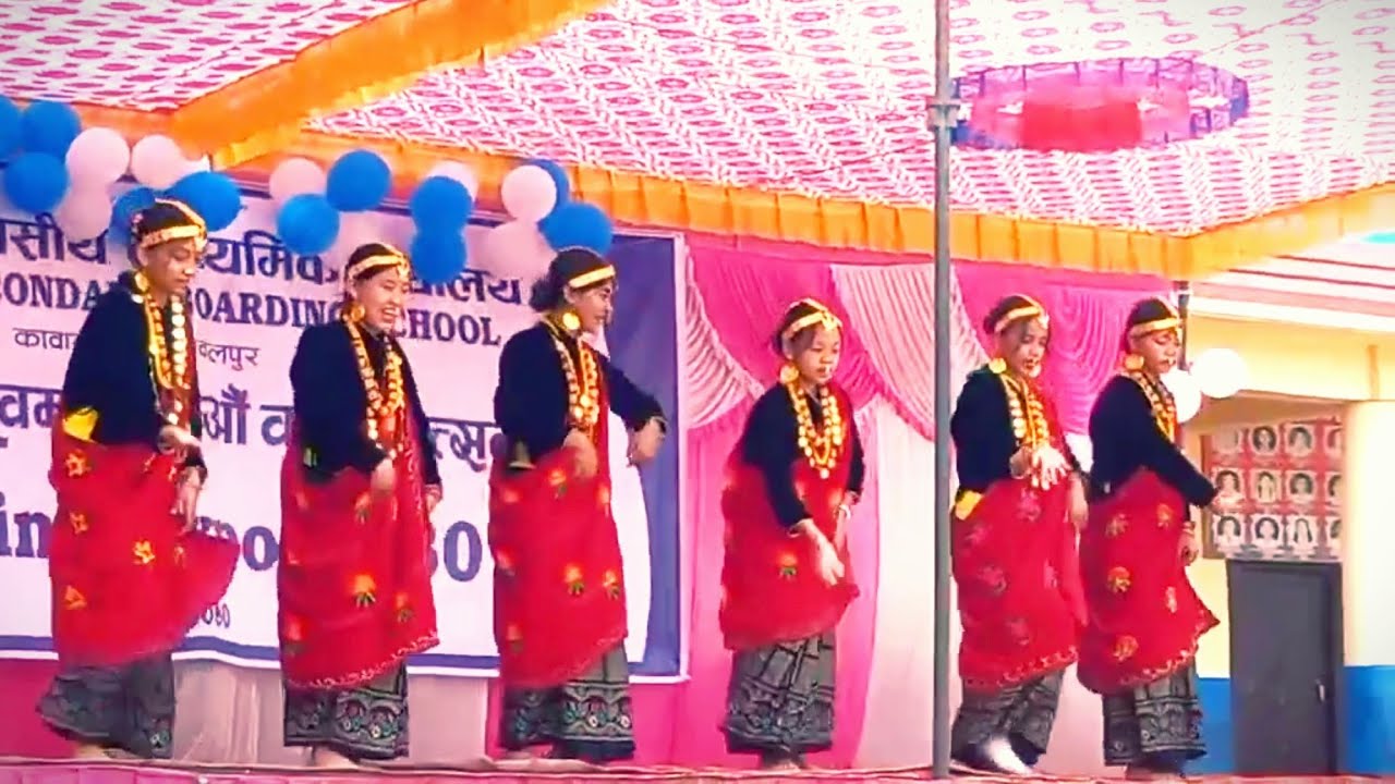 Nepali culture dance video | gandaki boarding school dance performance ...