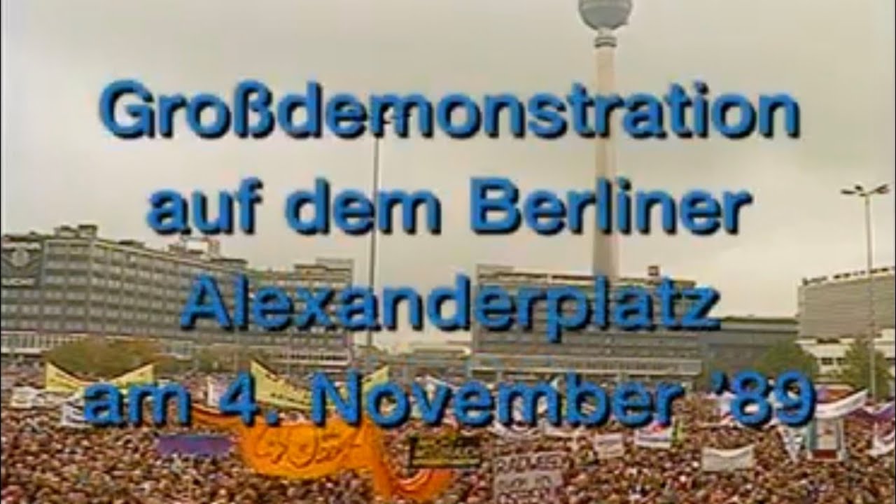 DDR-Fernsehen - Direktübertragung der Alexanderplatz-Demonstration vom ...