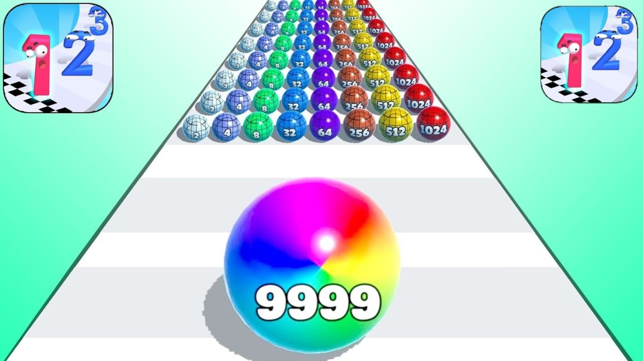 New Mobile Game Ball Run, Ball Merge Top Gameplay Walkthrough Max Level ...