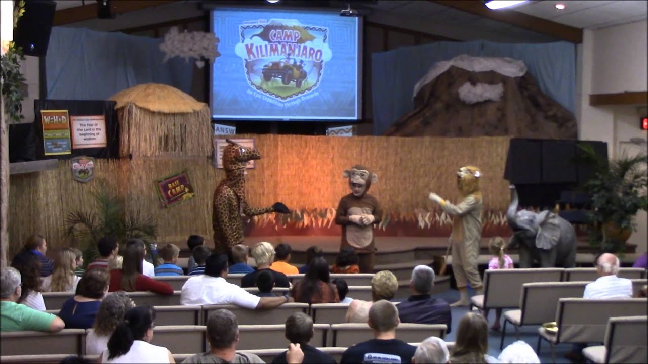 Day 1 Lion Monkey and Giraffe Skit - YouTube