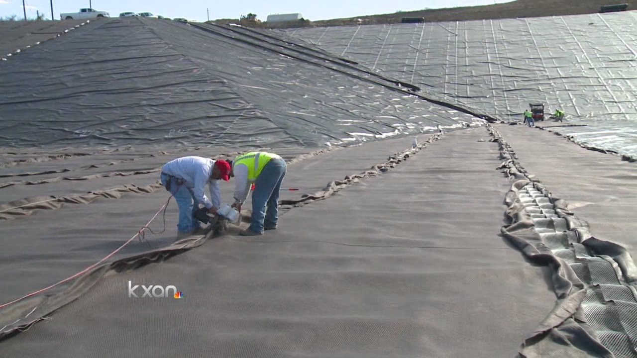 New landfill cell being constructed in north Austin - YouTube
