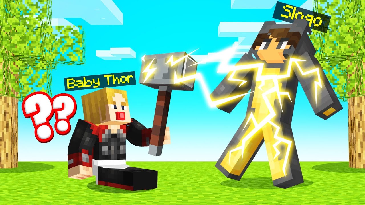 I TROLLED My FRIEND As BABY THOR In MINECRAFT! - YouTube