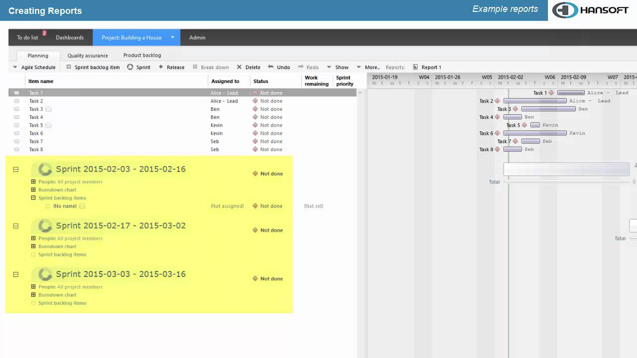 Creating Reports in Hansoft - YouTube