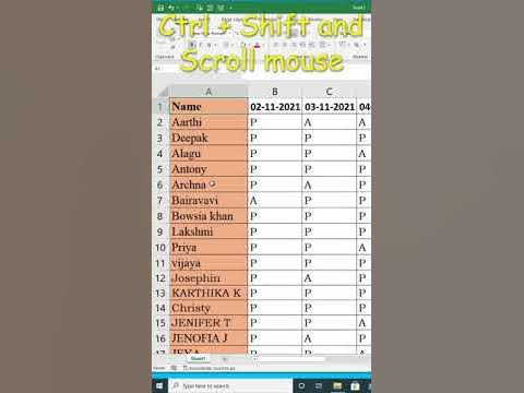 MS Excel Scroll Sideways using Mouse and Freeze First Row & Column . #Shorts - YouTube