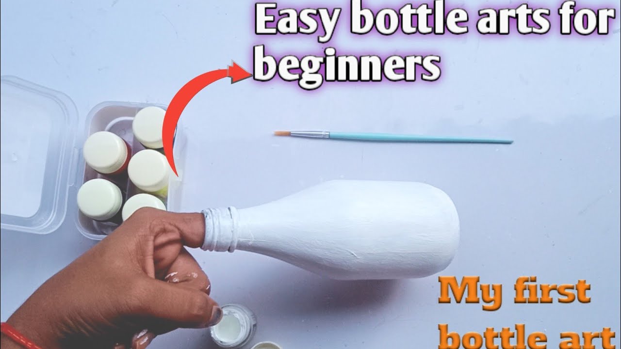 Diy Glass bottle painting/Bottle art for beginners/Bottle art/Glass ...