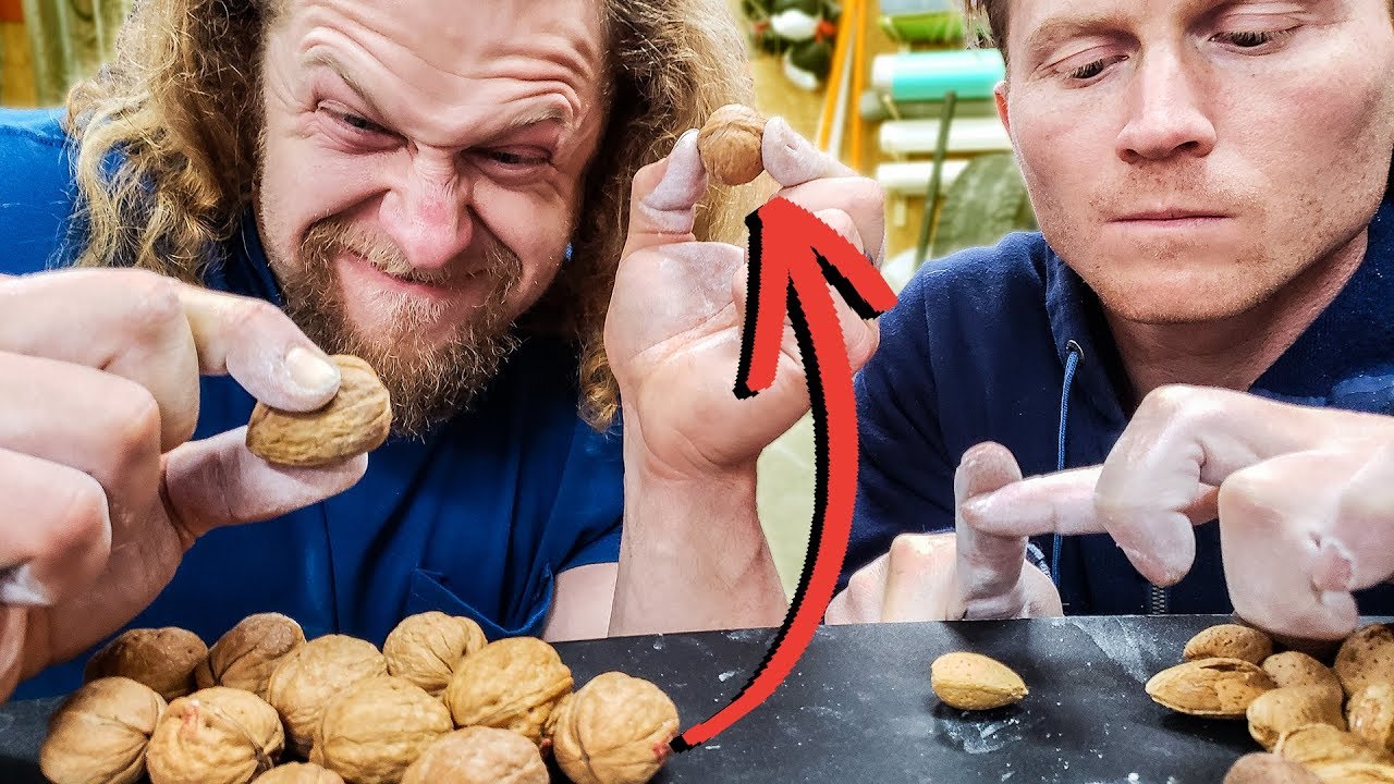 CRUSH WALNUT WITH FINGERS, POSSIBLE? - YouTube