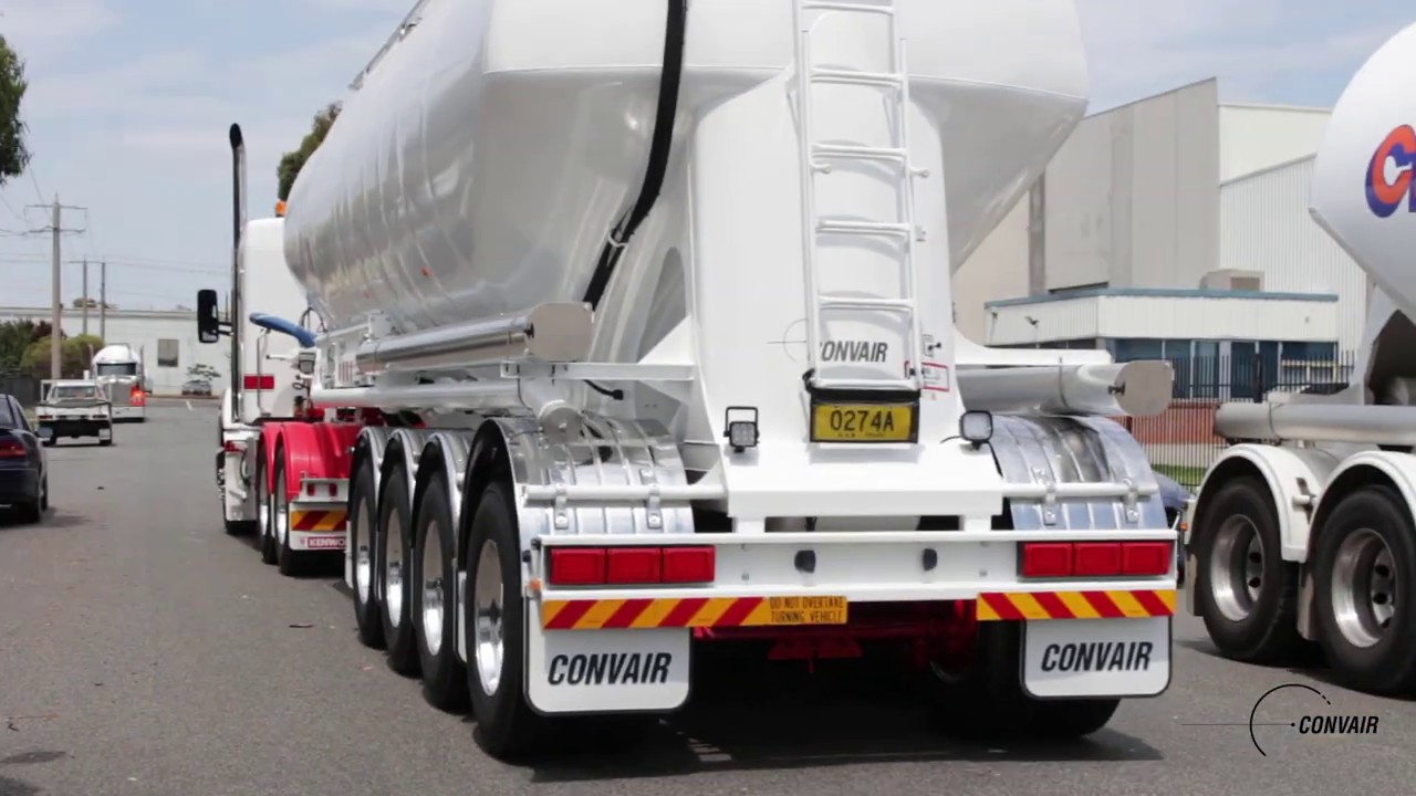 Convair Quad Axle Steel Dry Bulk Tanker - YouTube