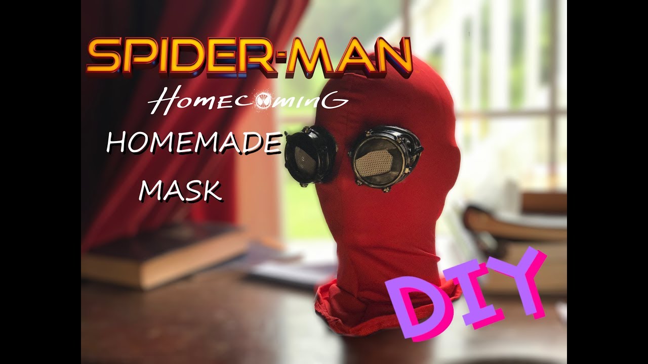 Spiderman Homecoming Homemade Mask || DIY Spider-Man mask - YouTube
