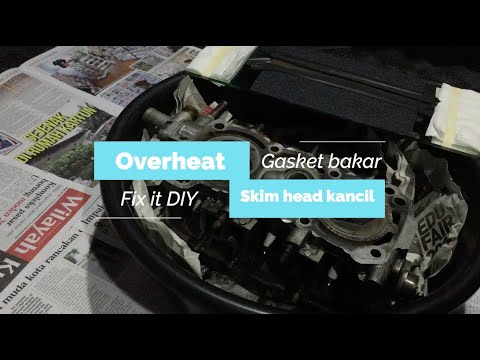 Overheat Gasket Bakar Skim head kancil - YouTube