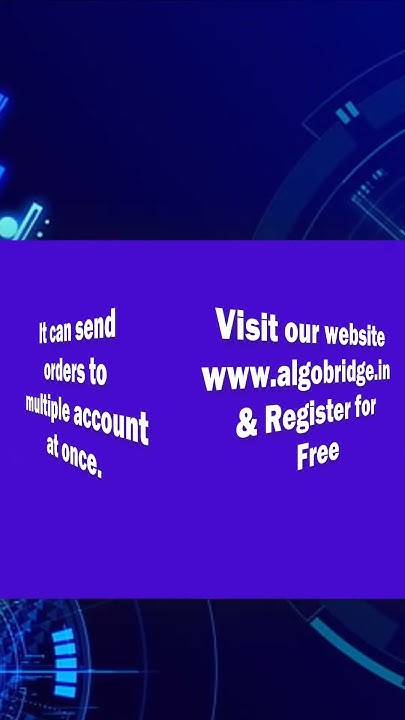 Algo Bridge | Multi-broker Algo Trading Platform in India | Fully Automatic Trading - YouTube