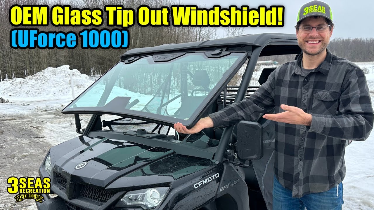 2025 CFMoto UForce 1000 Glass Tip Out Windshield Install (Part #5HYV-805800-1K02 ...
