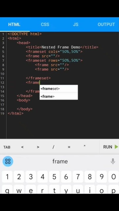 Nested frame in HTML for beginners #html #coding #programming #king #simple #nested - YouTube