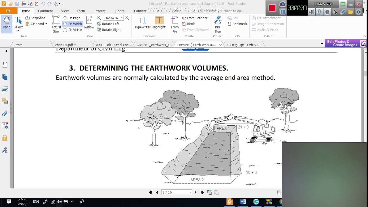 Determining the earthwork volumes - YouTube