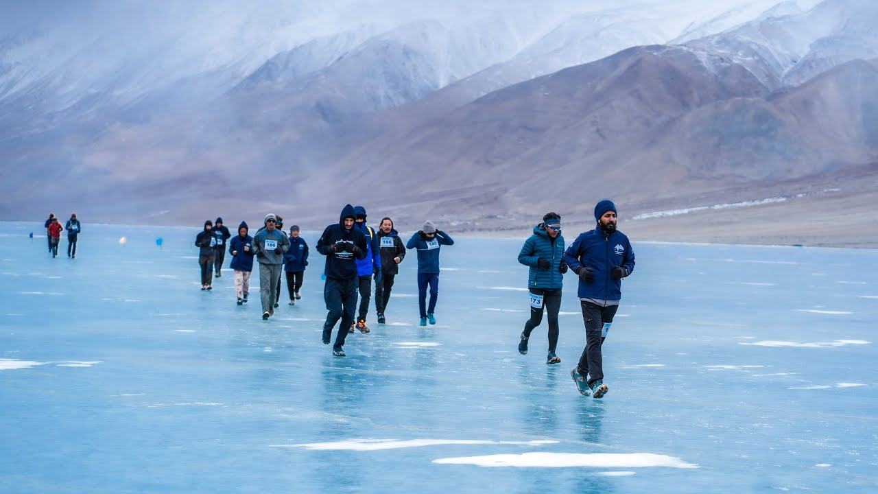 PANGONG FROZEN LAKE MARATHON 2023. The World’s Highest Frozen Lake ...