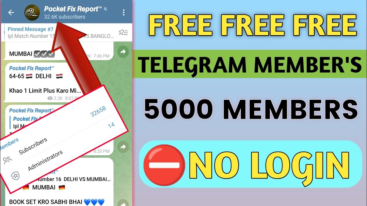 5000 Free Telegram Subscriber || Free Telegram Members Site 2023 | How to Increase Telegram ...