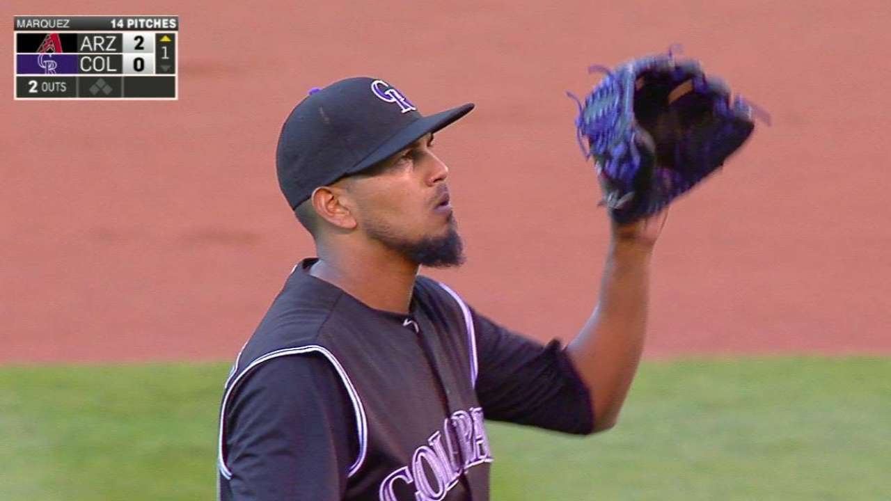 ARI@COL: Marquez strikes out Lamb swinging - YouTube