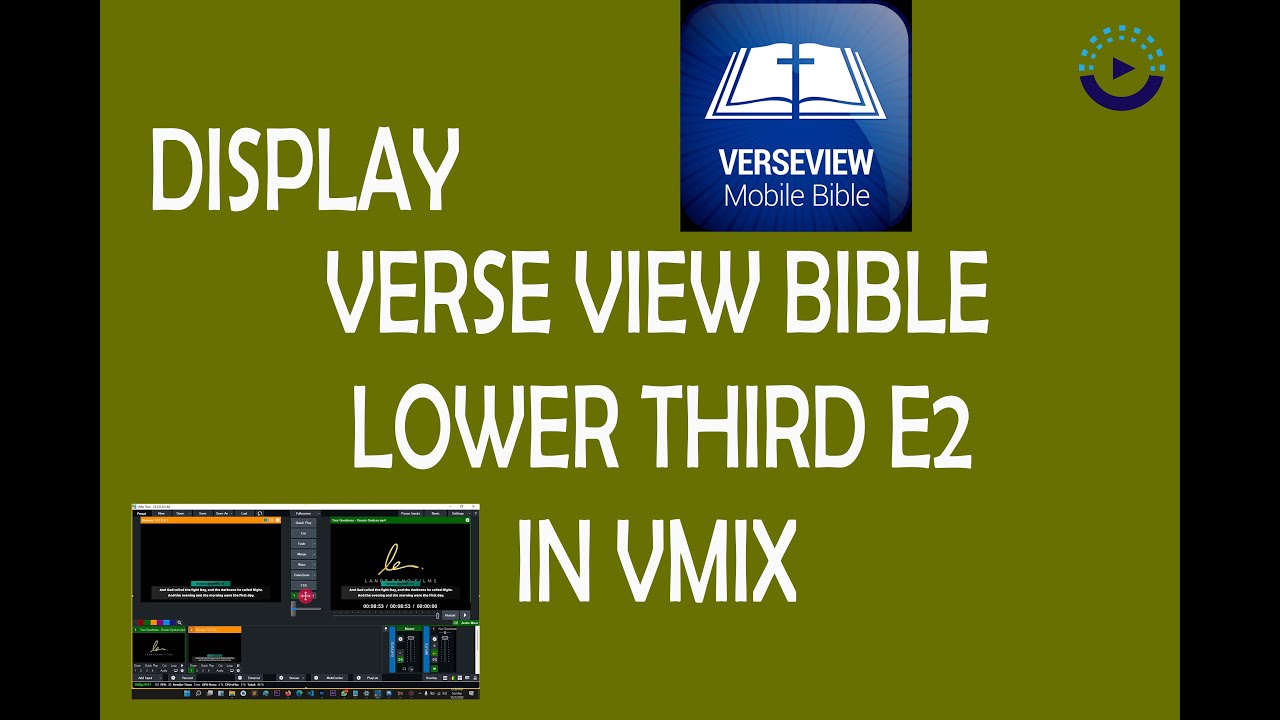 How to Display Lower Third Bible With Verse View in Vmix - YouTube