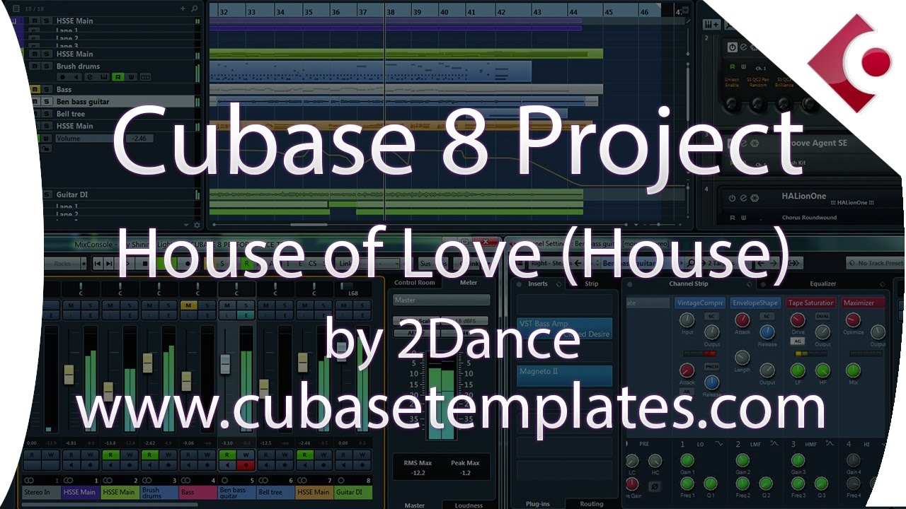 Cubase House Template - House of Love by 2Dance www.cubasetemplates.com ...
