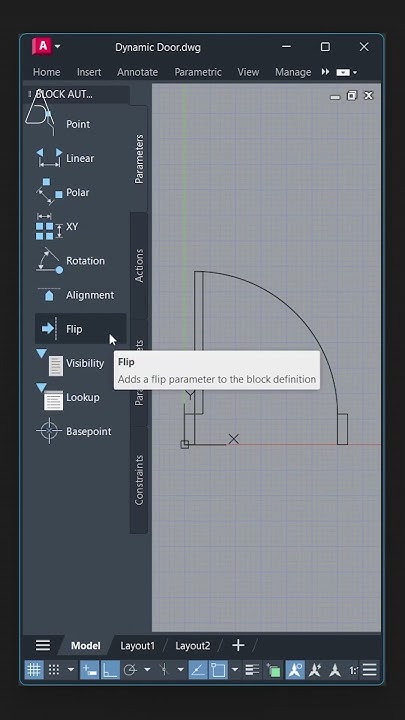 Flip Dynamic Blocks - AutoCAD Tutorial #architecture #autocad #engineering - YouTube