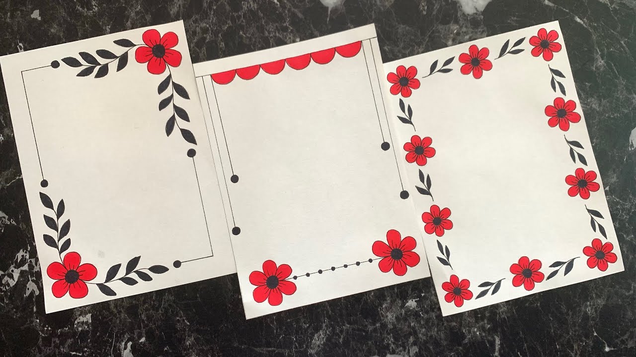 3 Beautiful Border Designs/Project Work Designs/Title Page/Book/Project ...