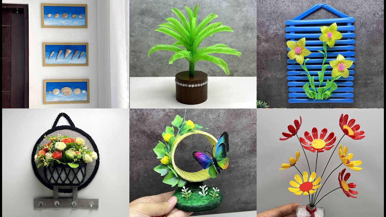 6 Ide daur ulang barang bekas dan dekorasi rumah || Craft with waste ...