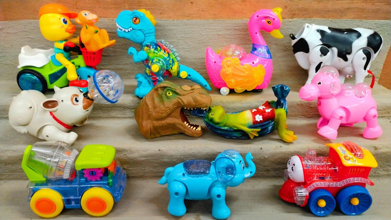 new toy helicopter ka video| gadi wala cartoon| dumper, rabbit, cycle ...