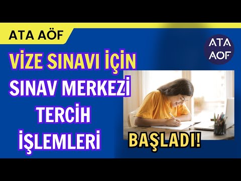 Ata Aöf 2025 Güz Dönemi Ara (Vize) Sınavı İçin Sınav Merkezi Seçimi İşlemleri Başladı!