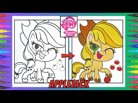 How to color Applejack from My Little Pony Friendship Is Magic - YouTube
