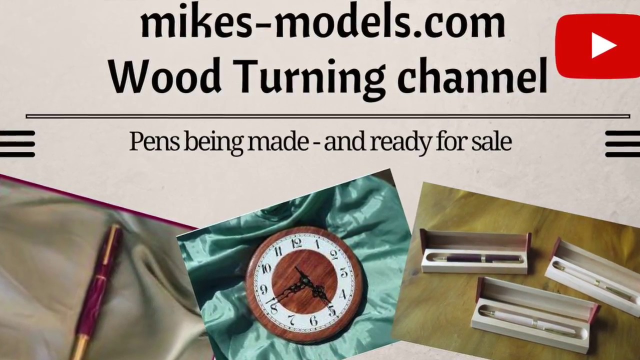 Pen making and turning wood bodies - YouTube