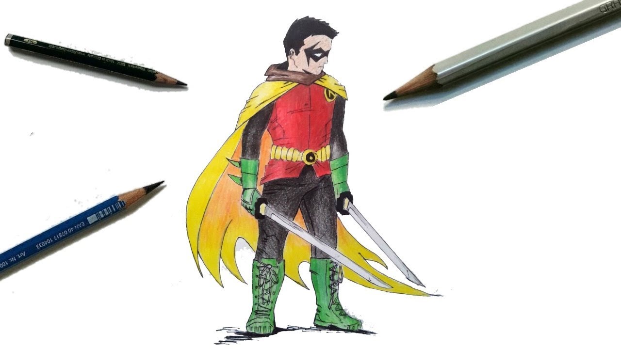 Drawing Damian Wayne (Robin) || Time lapse || Trinankur Neogi - YouTube