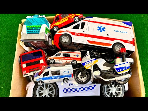 ASMR 7 minutes of satisfying unboxing Ambulance Garbage Trucks Model Cars ASMR | Toys Review 