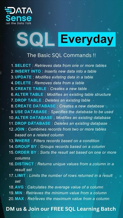 Basic SQL Queries you all Should know #sqlforbeginners #sqltraining #sql #sqlinterviewquestions ...