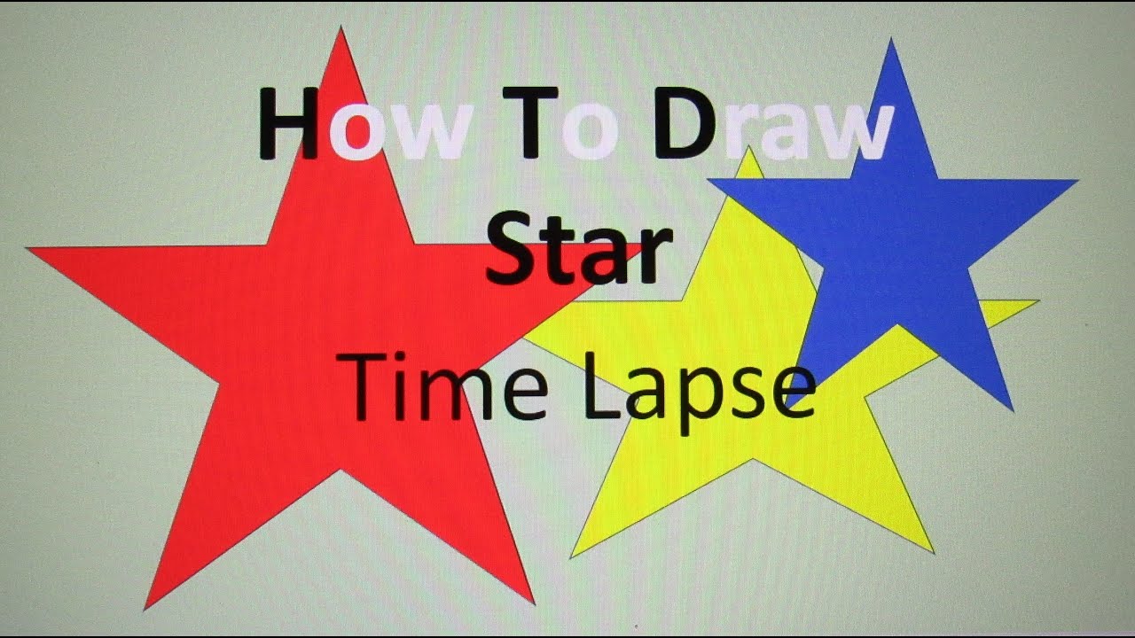 How To Draw Star- time lapse. - YouTube