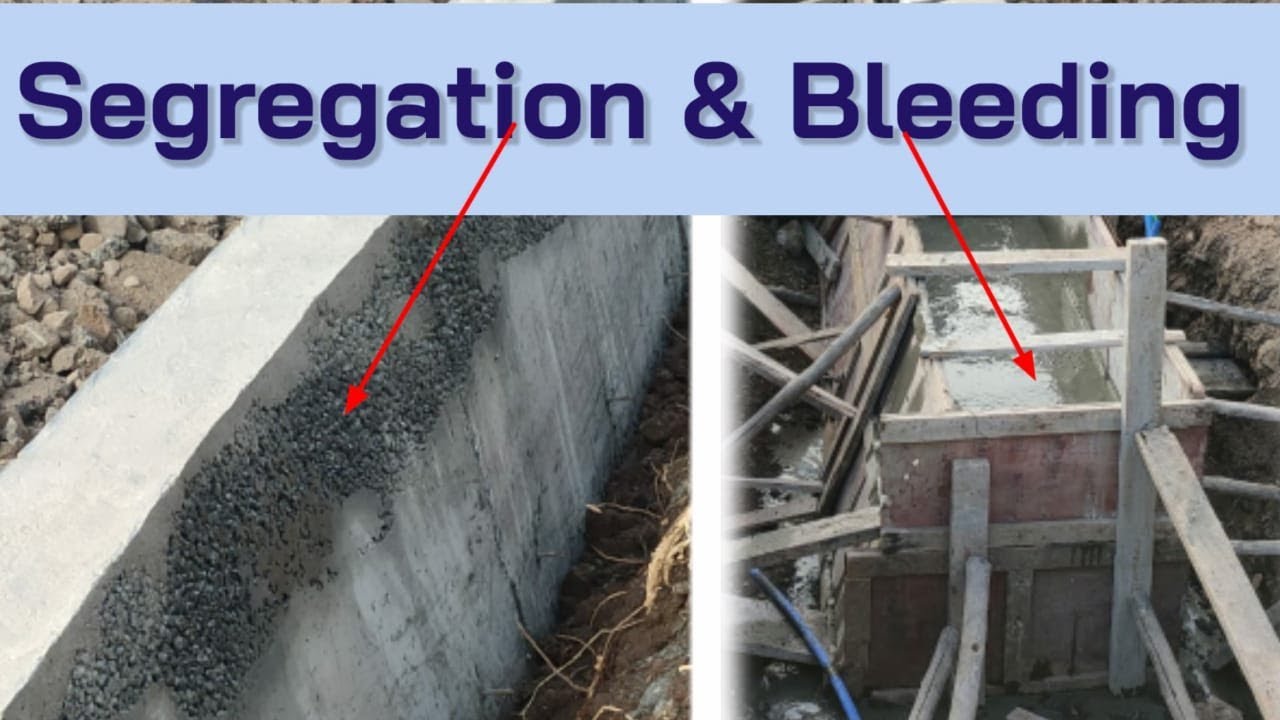 what is segregation and bleeding of concrete || segregation of concrete ...