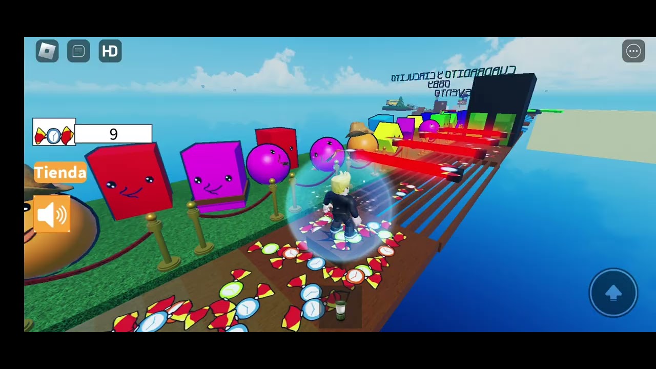 me paso el obby de cuadradito y circulito y caramelitos locos - YouTube